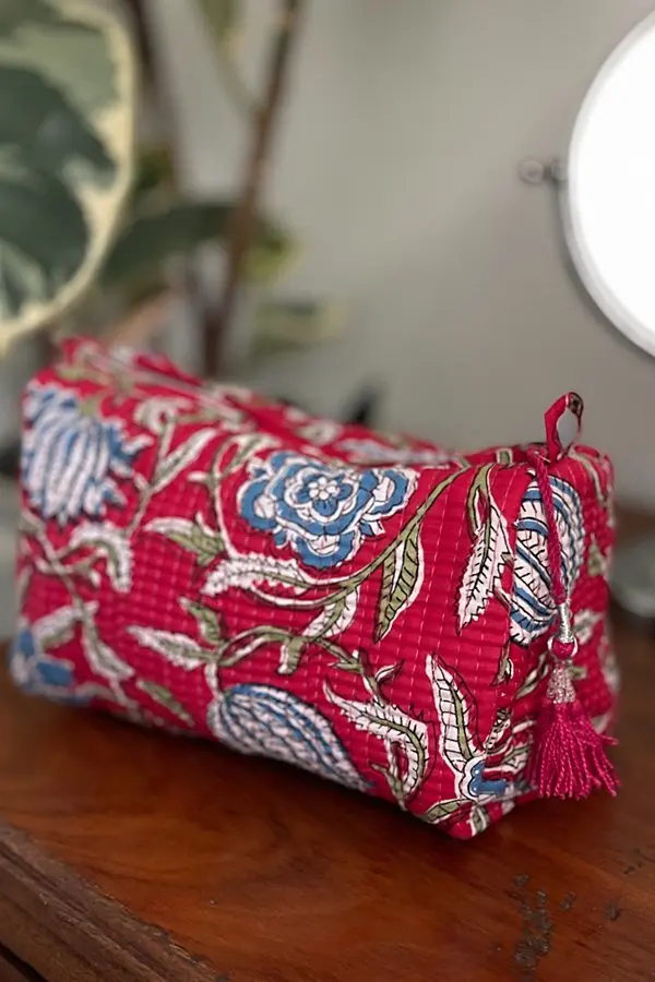 BE DEVA Diya Cosmetic Bag - Brick