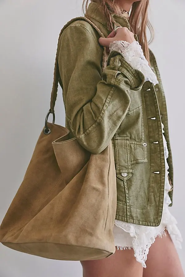Free People Fort Green Bucket Bag - Khaki