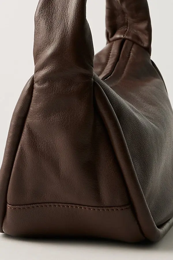 Free People Alexa Leather Shoulder Bag - Espresso