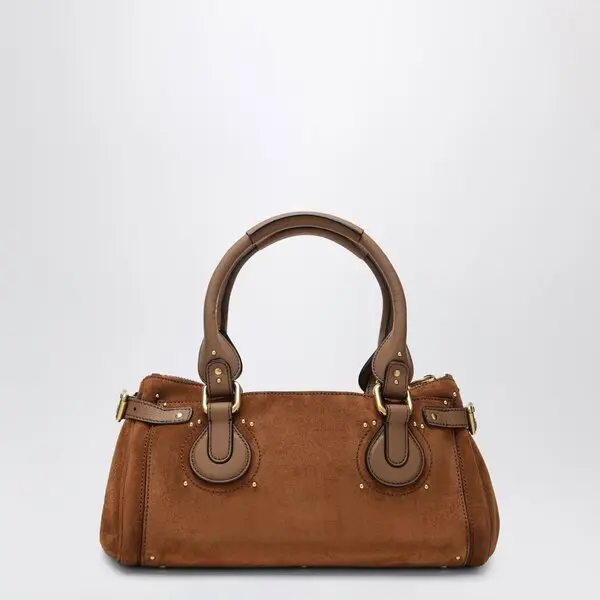 Chloé Paddington Suede Calf Leather Bag - Brown