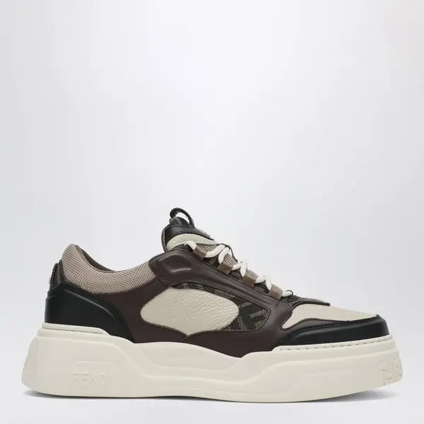Fendi Force Leather Sneakers - Black