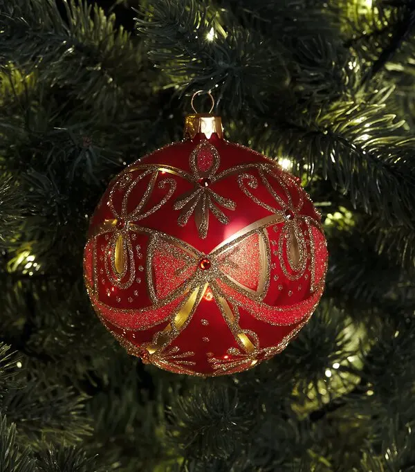 Harrods Metallic Bow Bauble