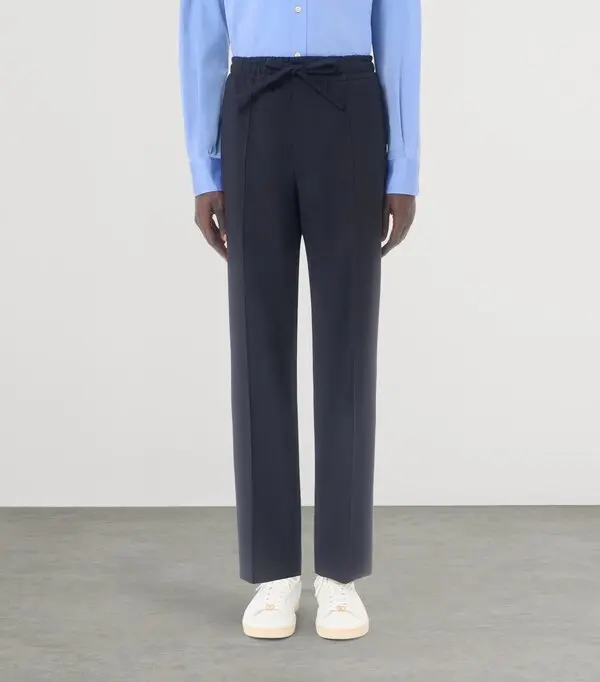Valentino Garavani Mohair-wool Drawstring Trousers