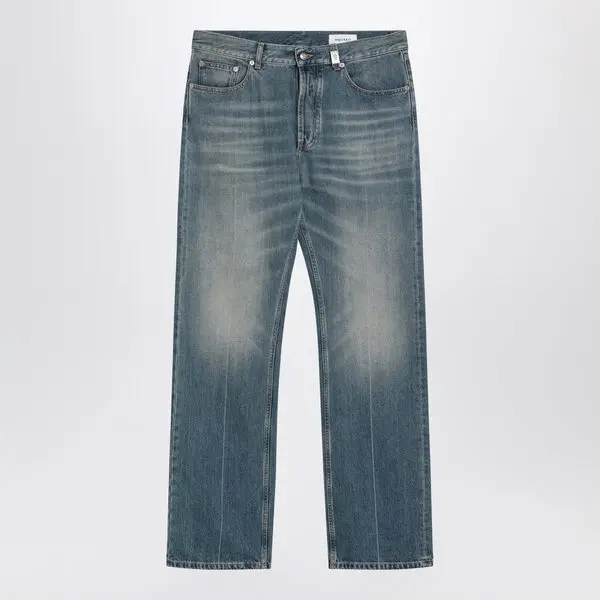 Alexander McQueen Faded Denim Jeans - Blue