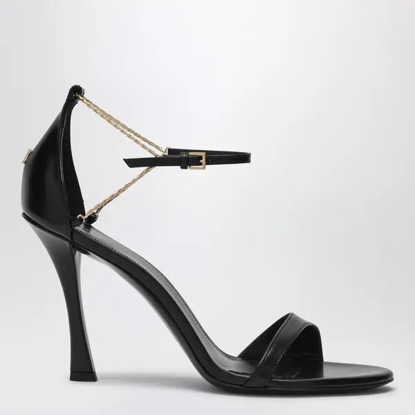 Givenchy Leather Stiletto Sandals With Chain Detail