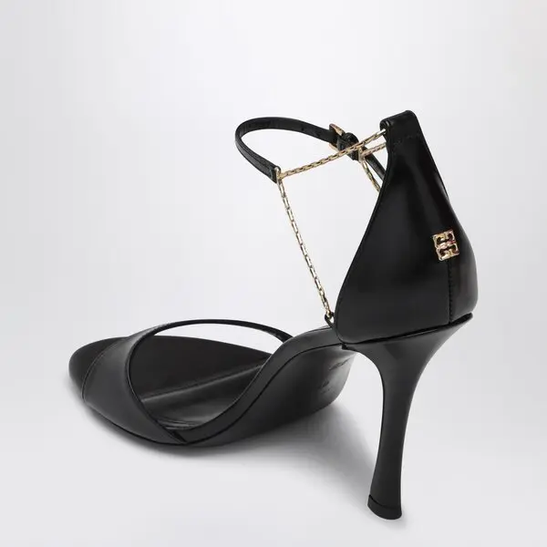 Givenchy Leather Stiletto Sandals With Chain Detail