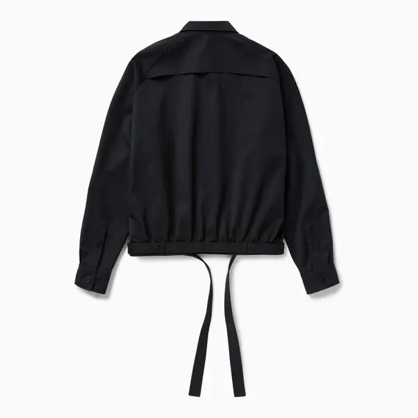 1989 STUDIO Dark Short Gabardine Jacket With Belt