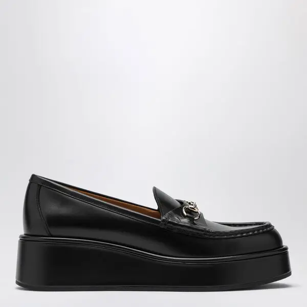Gucci Platform Loafer With Horsebit Detail - Black