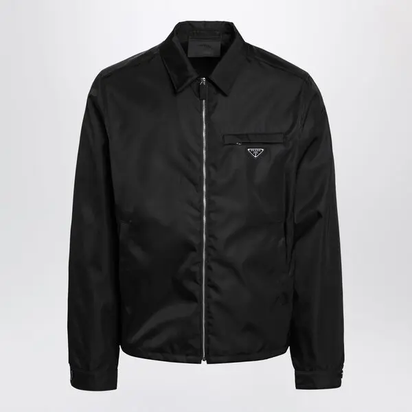 Prada Re-nylon Zip-up Jacket - Black
