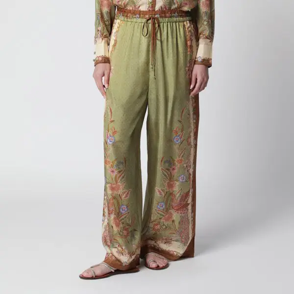 Zimmermann Indra Relaxed Trousers With Floral Print - Multicolor