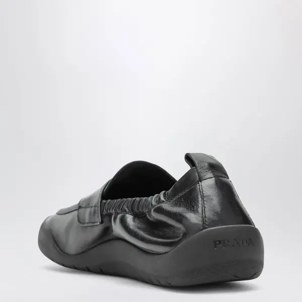 Prada Leather Speedrock Loafers - Black