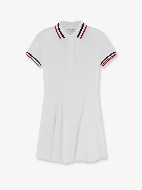 Brunello Cucinelli Stretch Cotton Piquet Mini Dress - Multicolor