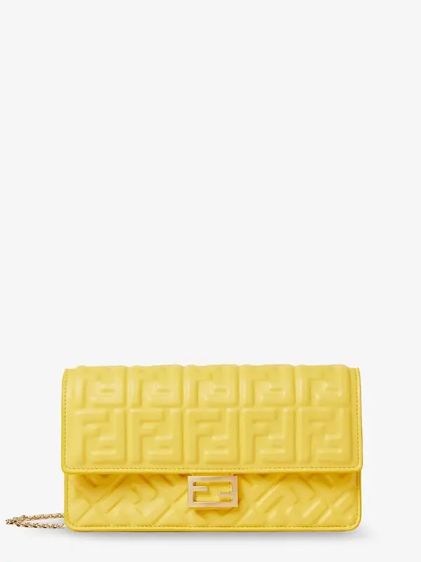 Fendi Leather Wallet On Chain Baguette - Multicolor