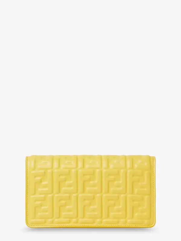 Fendi Leather Wallet On Chain Baguette Bag - Multicolor