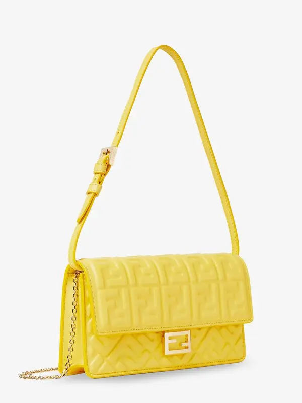Fendi Leather Wallet On Chain Baguette Bag - Multicolor