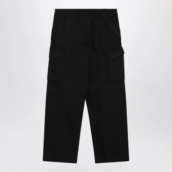 Burberry Cotton Cargo Trousers - Black