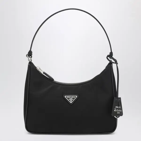 Prada Re-edition 2005 Mini Bag In Re-nylon And Saffiano Leather - Black
