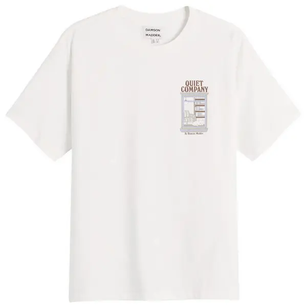 DAMSON MADDER Quiet Company T-shirt - Ecru