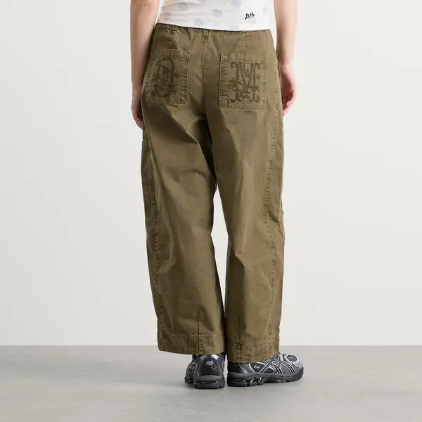 DAMSON MADDER Felix Twill Barrel Leg Trousers