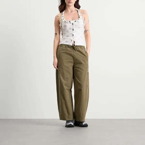 DAMSON MADDER Felix Twill Barrel Leg Trousers