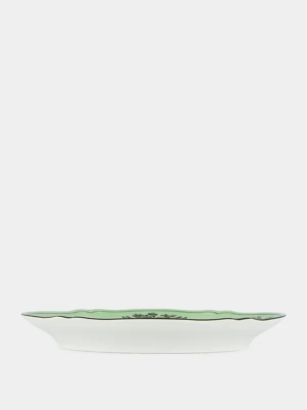 GINORI 1735 Oriente Italiano Bario Oval Platter - Green