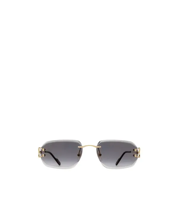 Cartier Rimless Rectangular Sunglasses - Gray