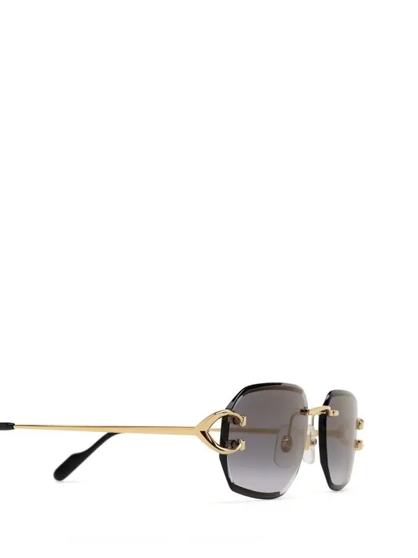 Cartier Rimless Rectangular Sunglasses