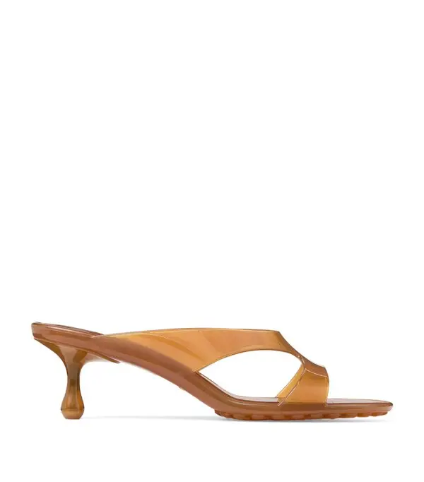 JIMMY CHOO Jelly Drop 50 Glitter Heeled Mules - Yellow