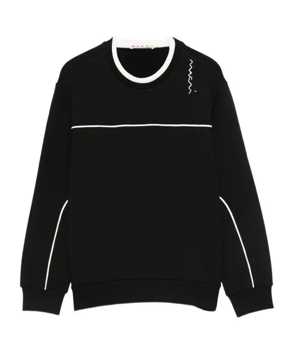 Marni Panelled Crew-neck Sweatshirt - Black