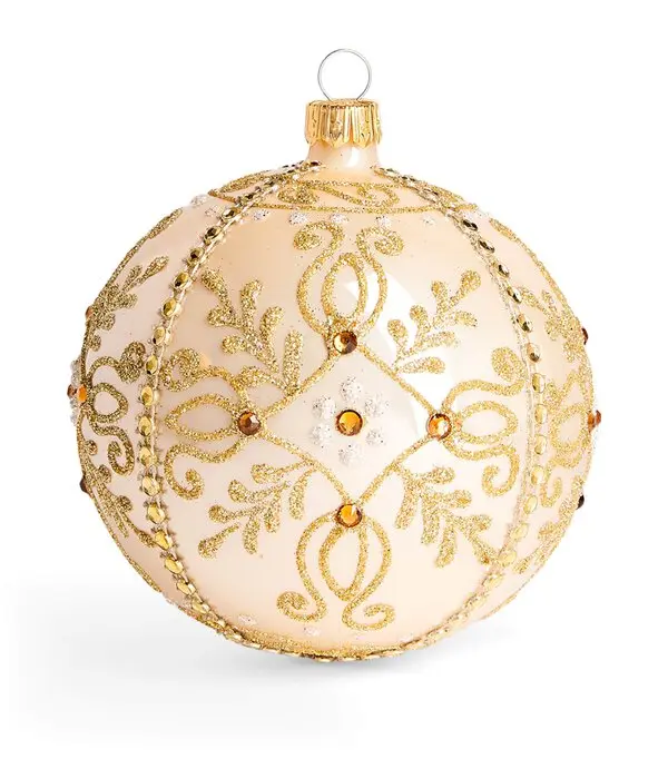 Harrods Crystal-embellished Bauble - Beige
