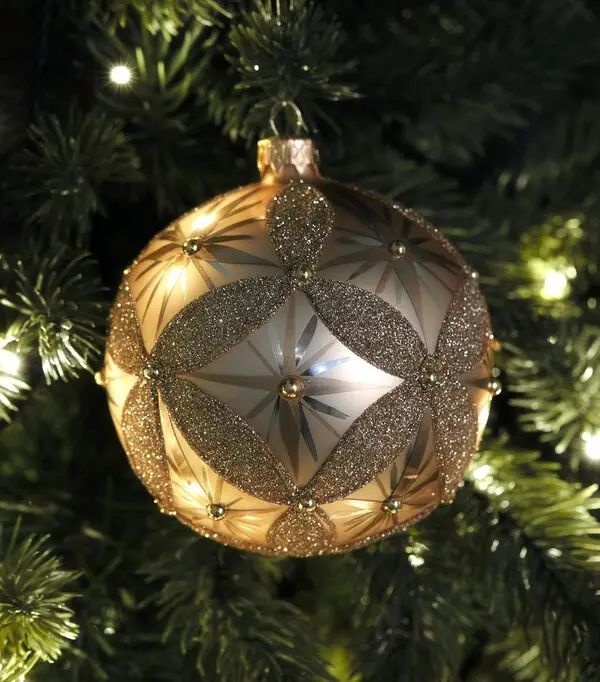 Harrods Beaded Glitter Bauble
