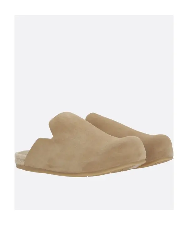 Prada Logo-embossed Round-toe Slippers