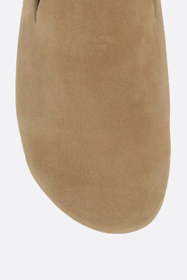 Prada Logo-embossed Round-toe Slippers