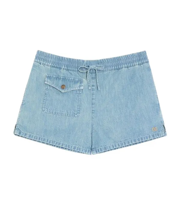 Valentino Garavani Drawstring Denim Shorts