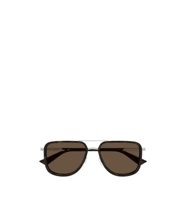 Bottega Veneta Aviator Frame Sunglasses - Brown