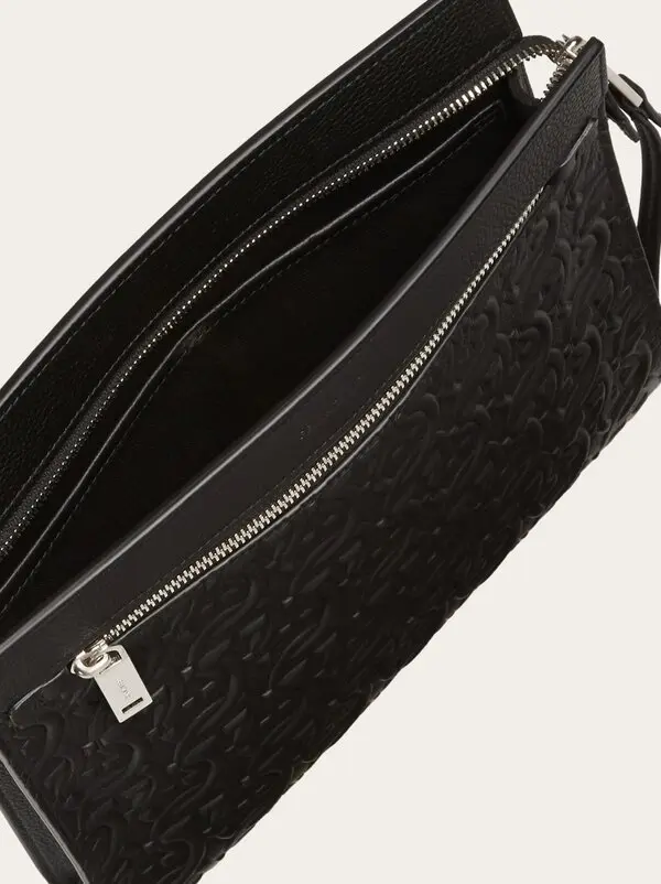 FERRAGAMO Logo Embossed Clutch Bag