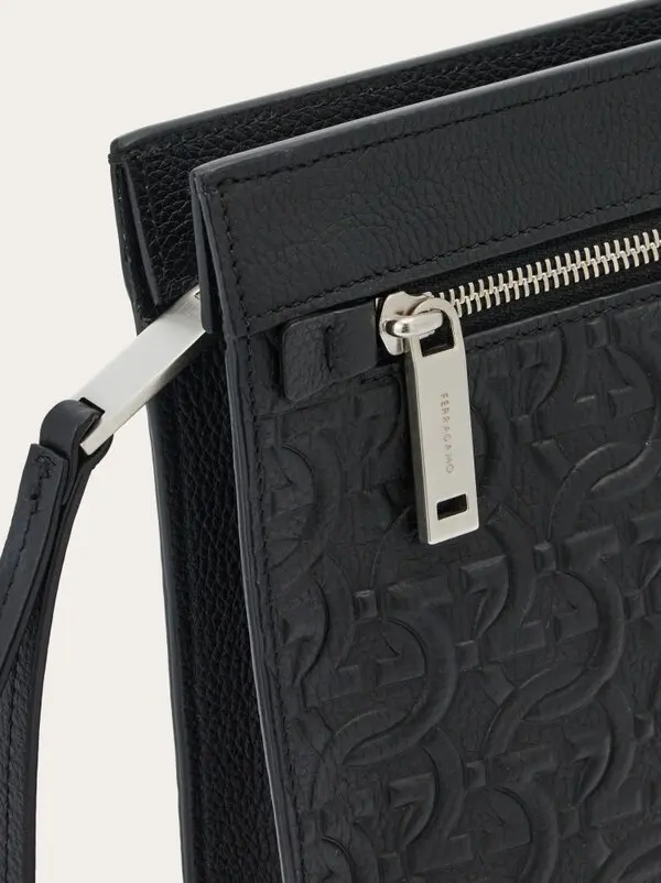 FERRAGAMO Logo Embossed Clutch Bag