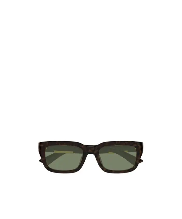 Bottega Veneta Rectangle Frame Sunglasses - Green
