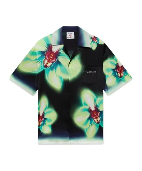 Casablanca Orchid Glitch Printed Shirt - Green