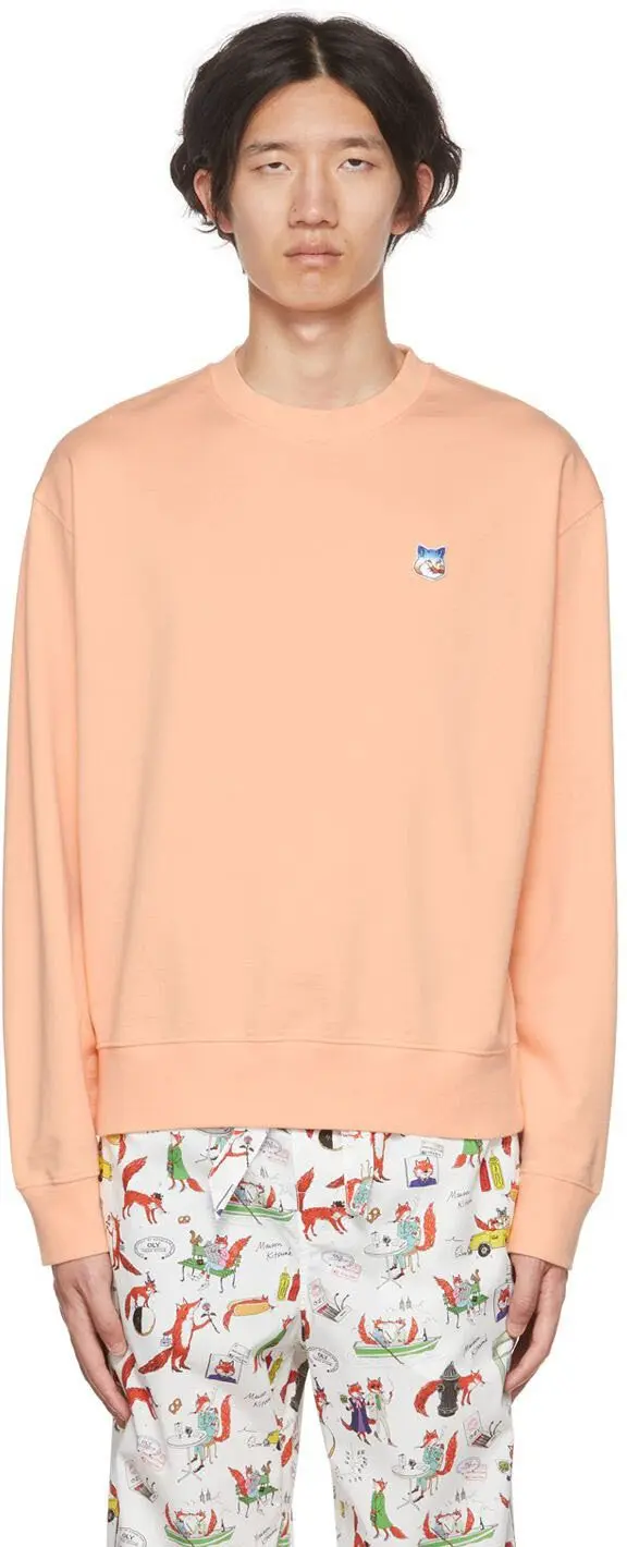 Maison Kitsuné Fox Head-embroidered Cotton Sweatshirt