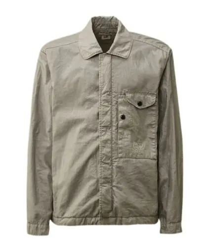 C.P. COMPANY Embroidered-logo Jacket - Limestone