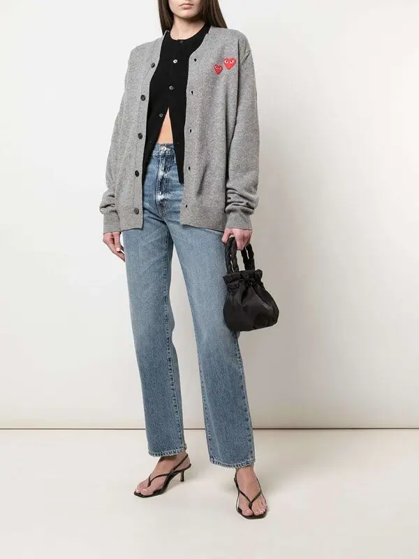 Play Comme Des Garcon Button Wool Cardigan