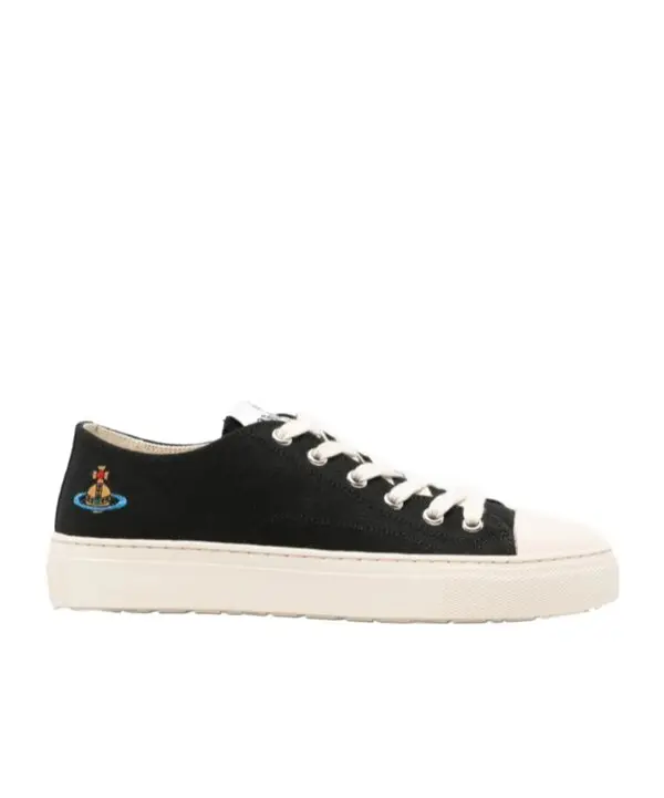 VIVIENNE WESTWOOD Orb Embroidered Low-top Sneakers - Black