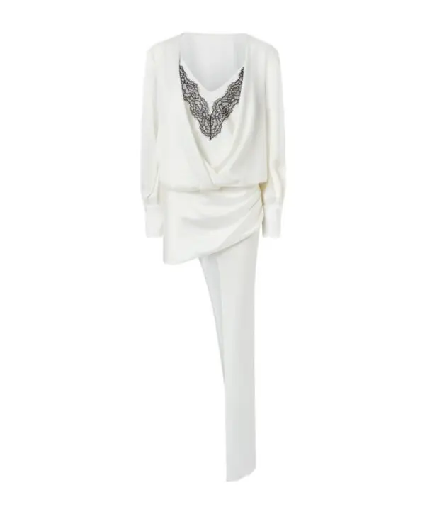 Pinko Lace-embellishment Mini Dress - White
