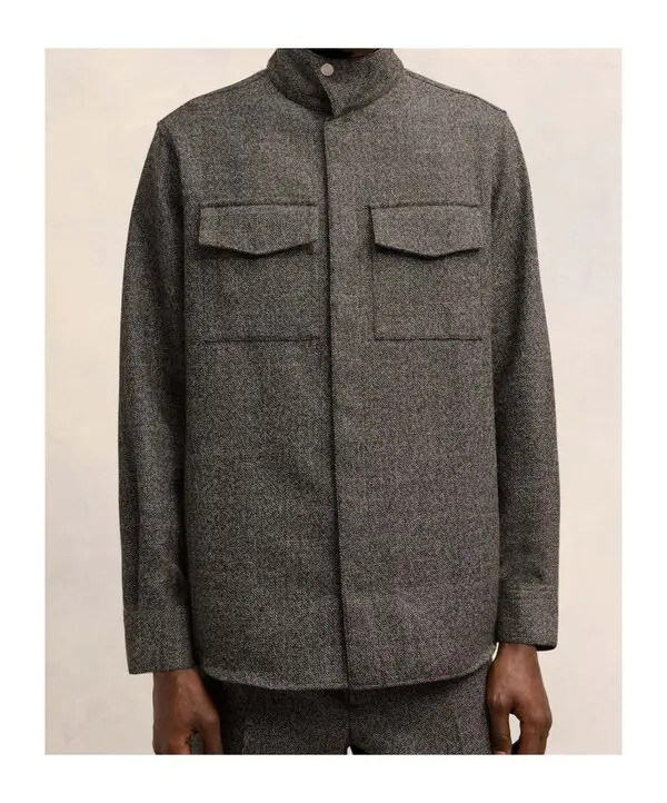 Ami Flap Pocket High-neck Shirt