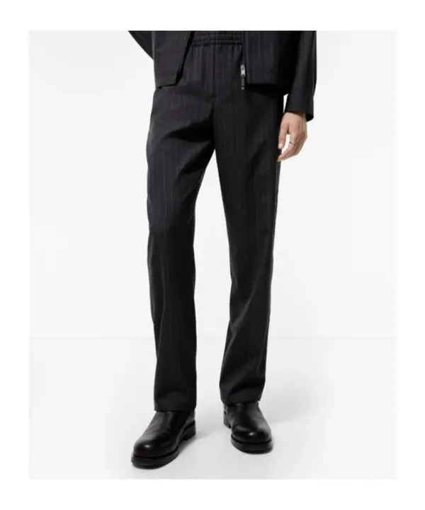Burberry Pinstriped Wool Track Pants