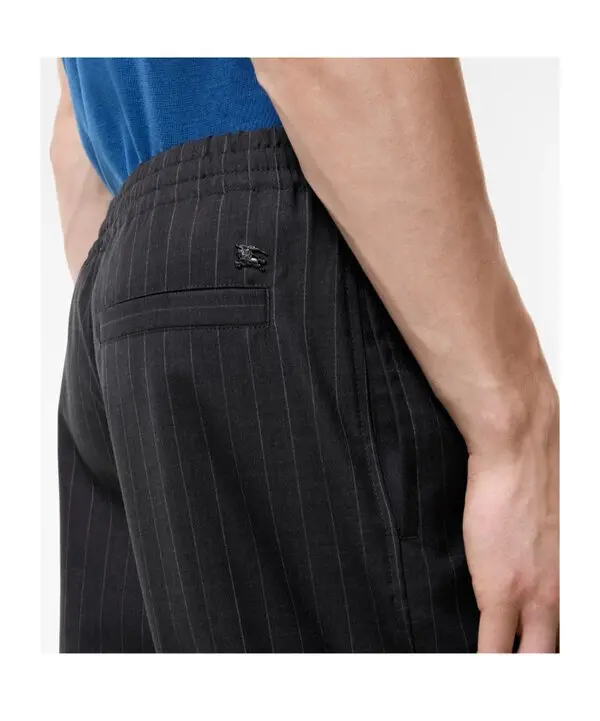 Burberry Pinstriped Wool Track Pants