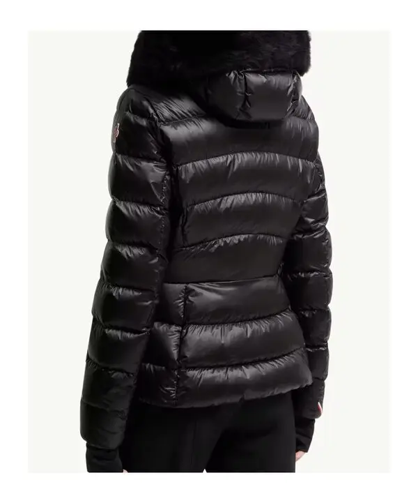 Moncler Down Ski Jacket With Shearling Trim