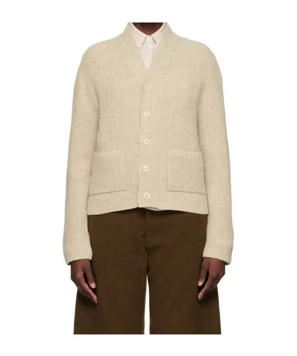 LEMAIRE V-neck Wool Cardigan