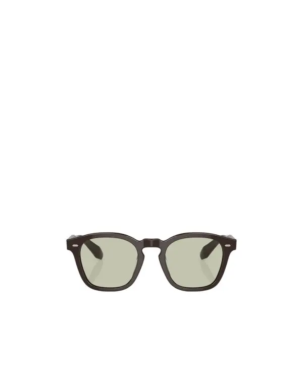 Oliver Spencer Geometric Frame Emblem Sunglasses - Nude
